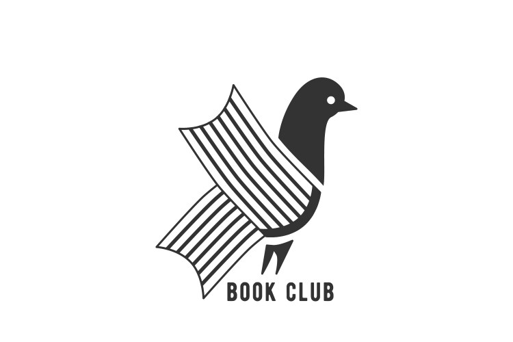 Reading club logo design Royalty Free Vector Image