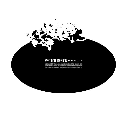 Explosive black banner Royalty Free Vector Image