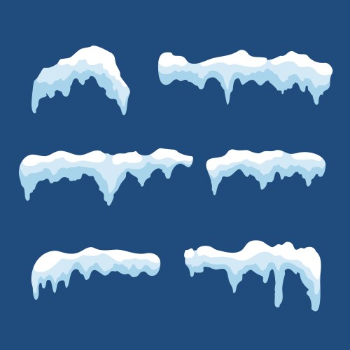 Ice alphabetwith snow caps Royalty Free Vector Image