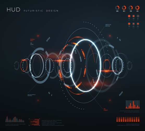 Grid for futuristic hud interface line technology Vector Image