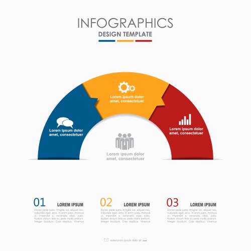 Infographic semi circle template diagrame Vector Image Infographic semi circle template diagrame Vector Image