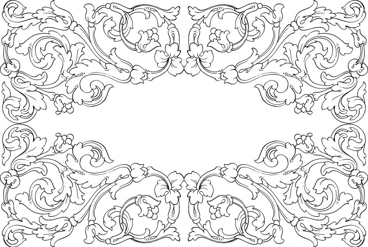 Baroque patterns Royalty Free Vector Image - VectorStock