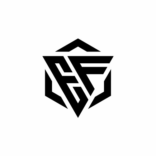 Ef logo monogram with shield shape designs Vector Image