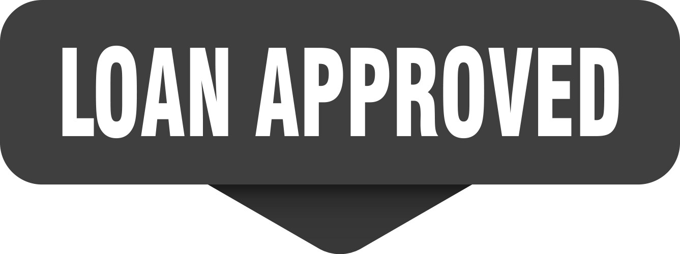 Loan approved sticker sign Royalty Free Vector Image