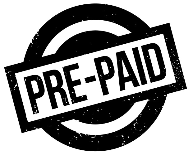 Pre-paid rubber stamp Royalty Free Vector Image