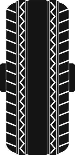 Single tire icon simple style Royalty Free Vector Image