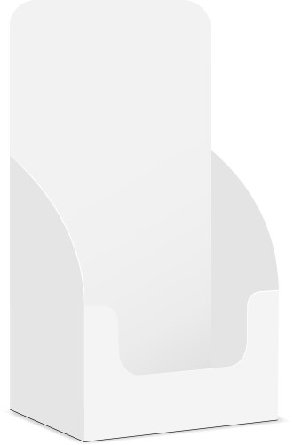 Cardboard pos display mock up isolated Royalty Free Vector