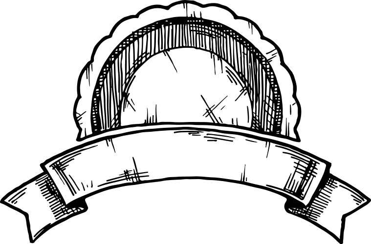 Retro vintage engraving style ribbon set Vector Image