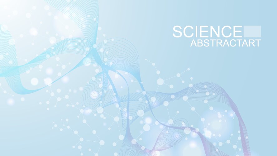 Structure Molecule And Communication Dna Atom Vector Image