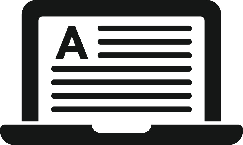 Guy laptop reading icon simple study Royalty Free Vector