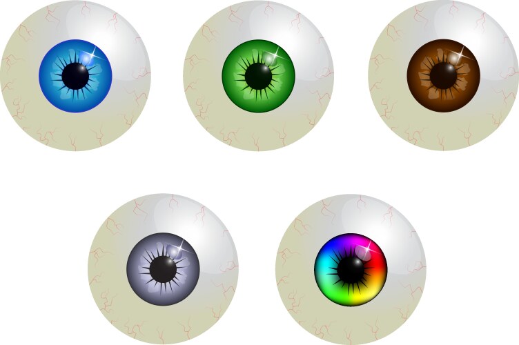 Eyes cartoon eyeballs Royalty Free Vector Image