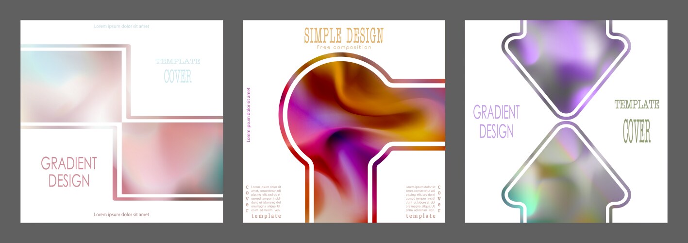 Colorful gradient with blur elements a template Vector Image