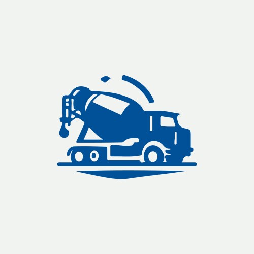 Concrete mixer truck logo Royalty Free Vector Image