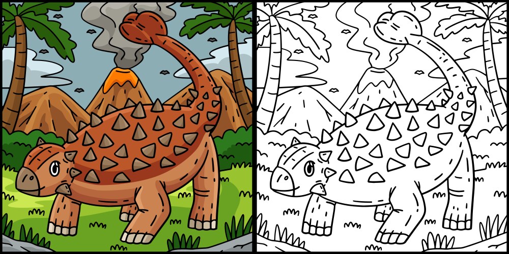 Dinosaur amargasaurus coloring page Royalty Free Vector