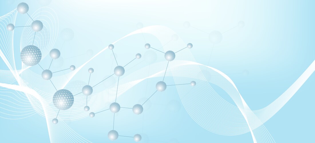 Structure Molecule And Communication Dna Atom Vector Image