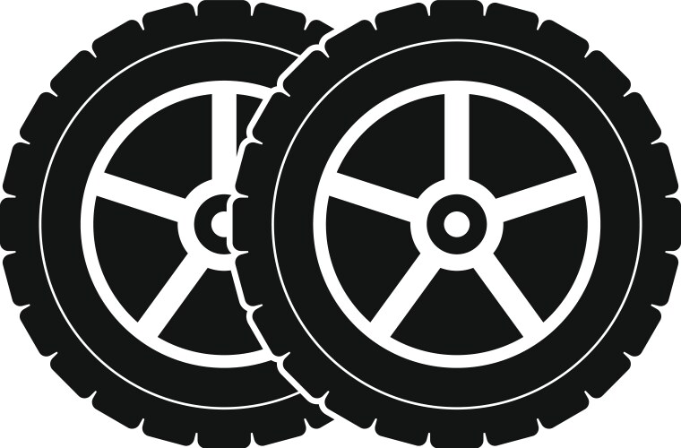 Single tire icon simple style Royalty Free Vector Image
