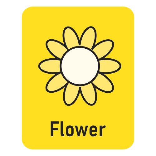 Flower Flashcard Vector Images (over 100)