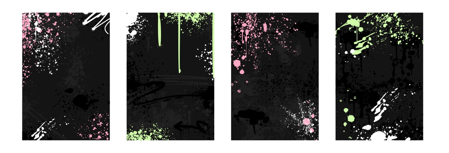 Graffiti frames with tags spray paint stickers Vector Image