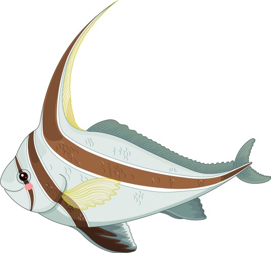 Cute cartoon fish in aquarium Royalty Free Vector Image