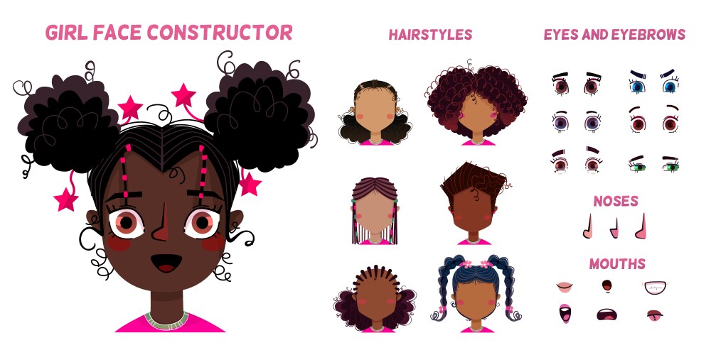 School girl emotions Royalty Free Vector Image