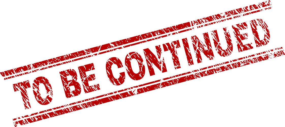 Grunge red to be continued word hexagon seal Vector Image