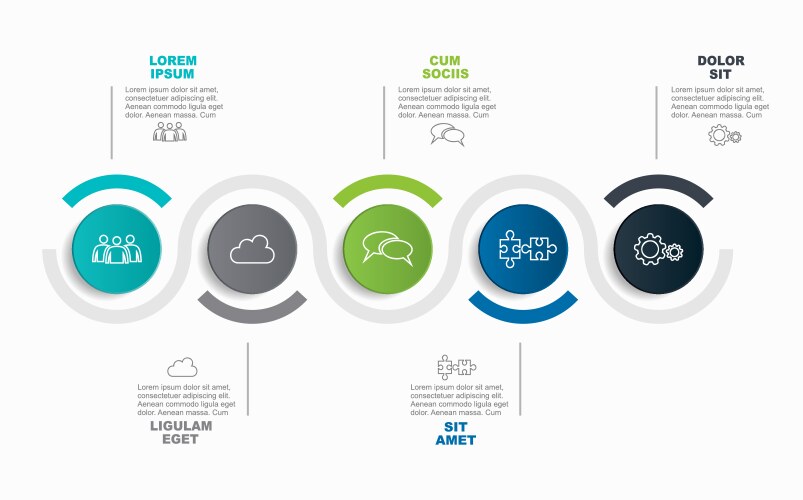 Infographic design template with place Royalty Free Vector
