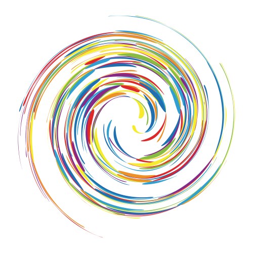 Spirals circular wave elements psychedelic Vector Image