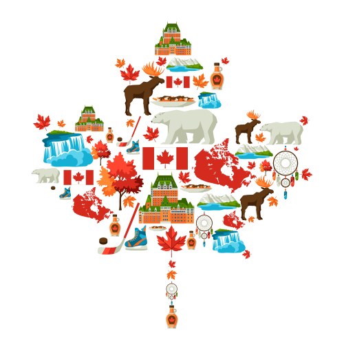 Canada background design Royalty Free Vector Image