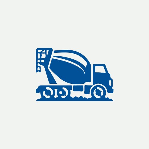 Concrete mixer truck logo Royalty Free Vector Image