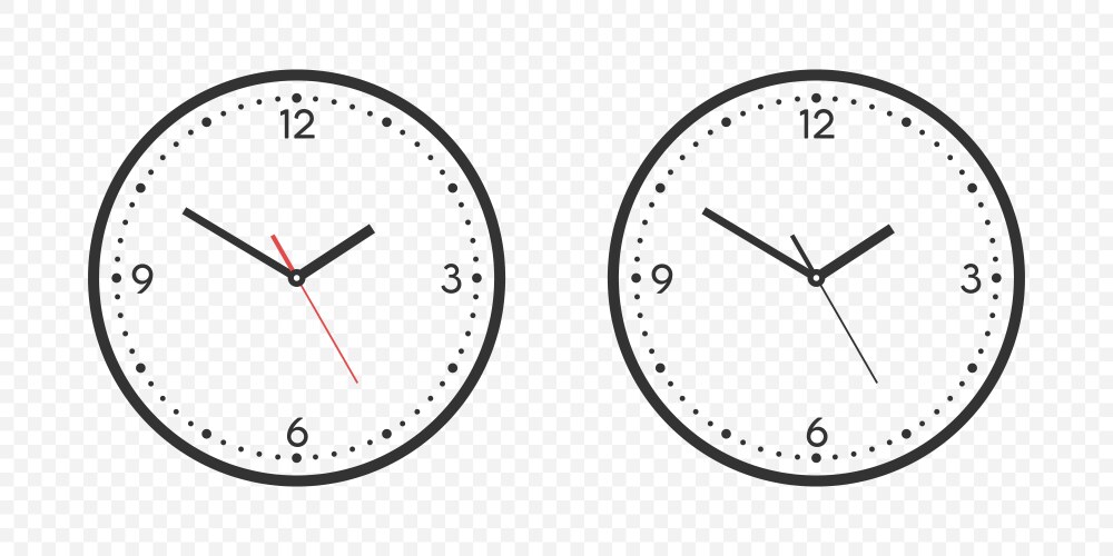 Modern Office Wall Clock Royalty Free Vector Image