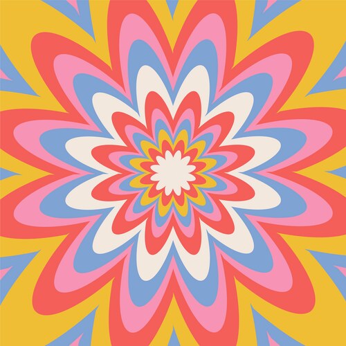 Trippy Flower Vector Images (over 3,300)