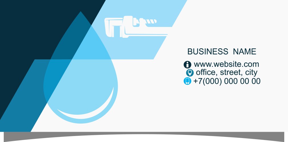 Plumbing Business Card Vector Images (over 1,000)