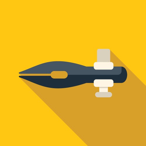 Fountain pen nib drawing writing tool icon Vector Image