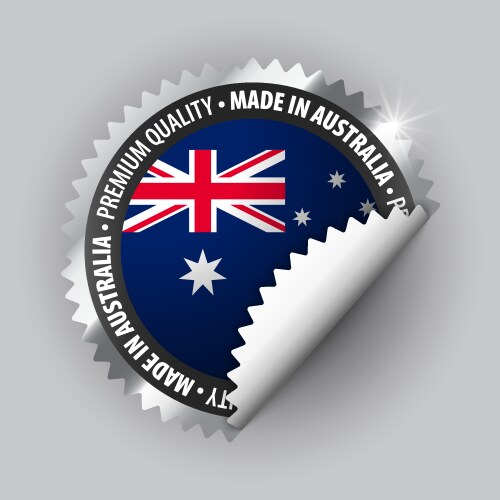 Made in australia graphic and label Royalty Free Vector