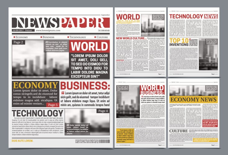 Newspaper Template Vector Images (over 12,000)