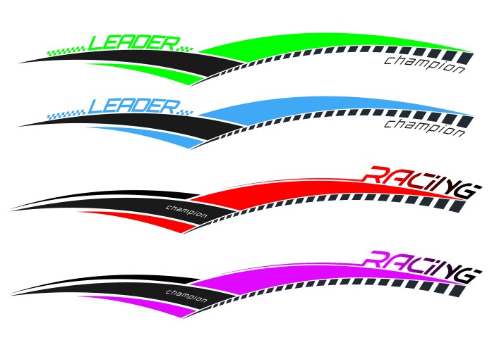 Racing a sample of the design team Royalty Free Vector Image