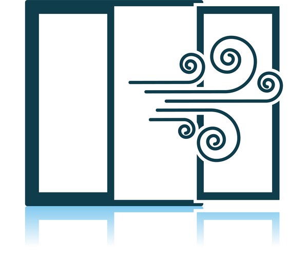 Room ventilation icon Royalty Free Vector Image