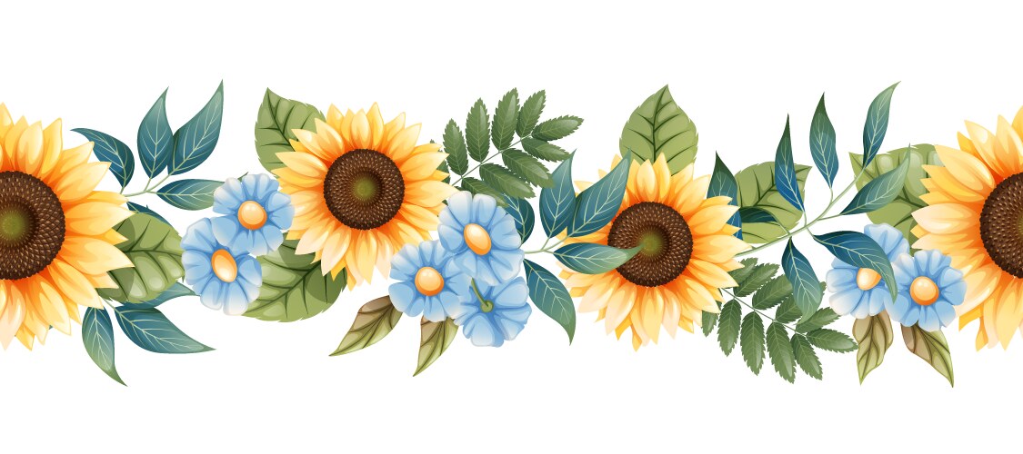 Sunflower Border Vector Images (over 1,800)
