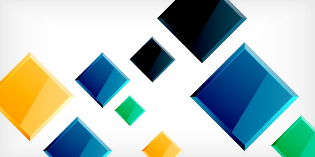 Shiny glossy metallic or plastic square design Vector Image