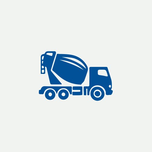 Concrete mixer truck logo Royalty Free Vector Image