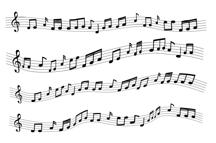 Floating Music Notes Vector Images (over 110)