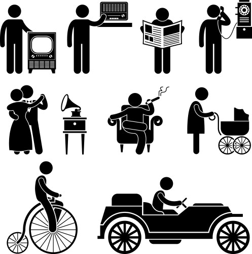 Old Man Stick Figure Vector Images (over 1,600)