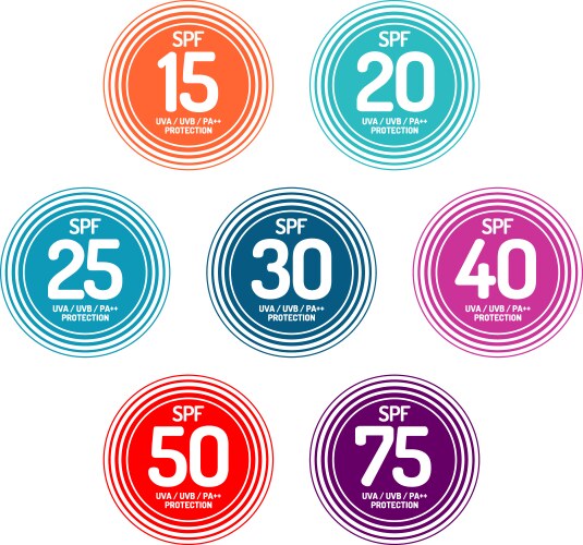 Sunscreen protecting from sun rays Royalty Free Vector Image