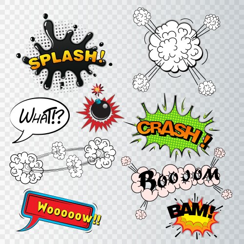 Comic sound effects Royalty Free Vector Image - VectorStock