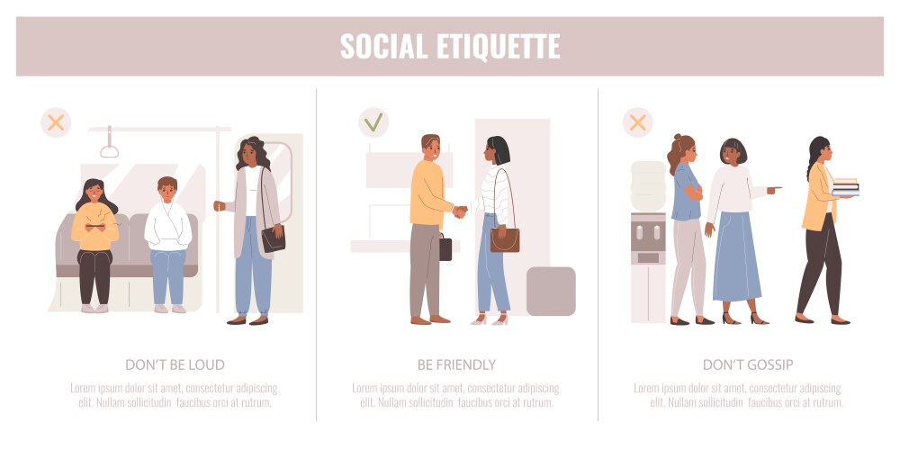 Social Etiquette Vector Images (over 410)