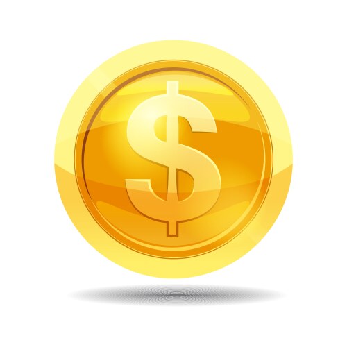 Dollar coin Royalty Free Vector Image - VectorStock