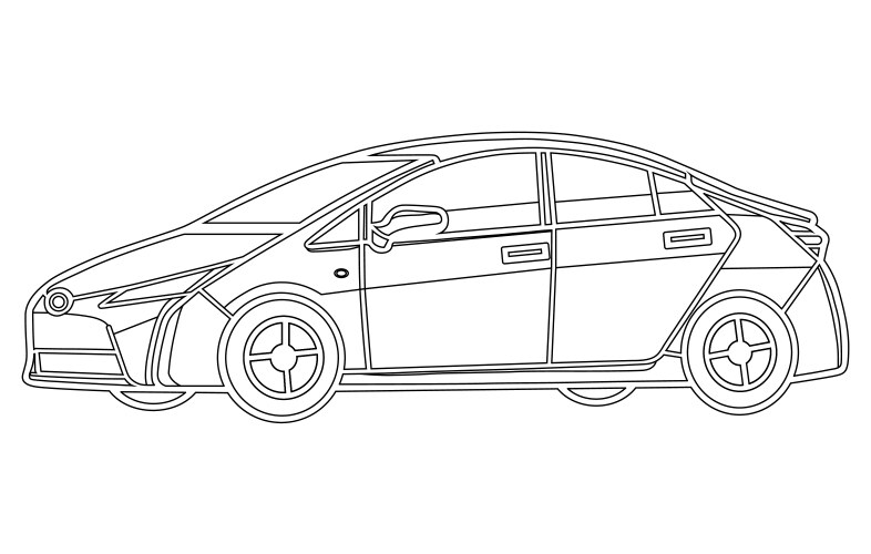 Prius cars Royalty Free Vector Image - VectorStock