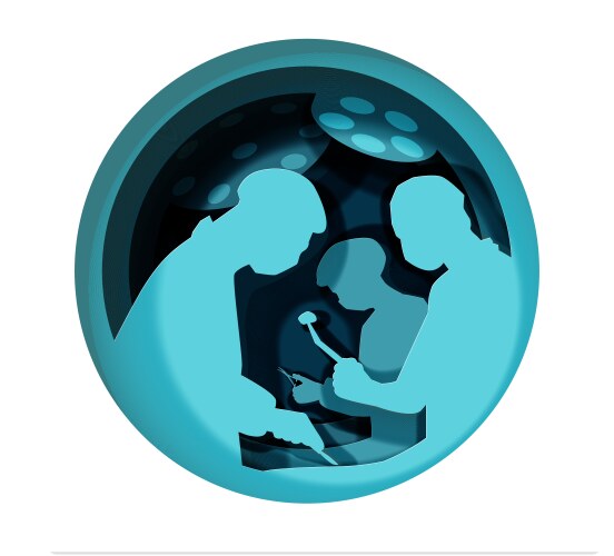 Doctors medical surgeons in operation theater Vector Image