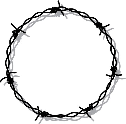 Barbed Wire Border Royalty Free Vector Image - VectorStock