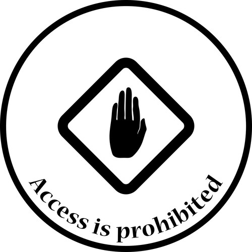 Icon of warning hand Royalty Free Vector Image